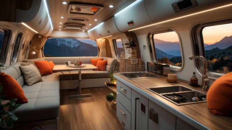 AI Generated Illustration of an Interior of a Cozy House Vehicle Stock ...