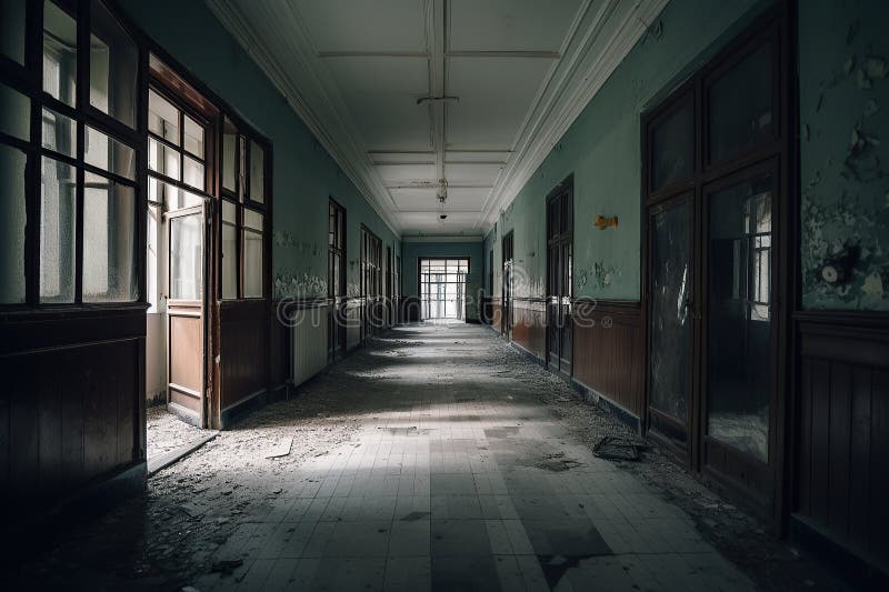 AI Generated Illustration of an Interior View of an Empty School ...