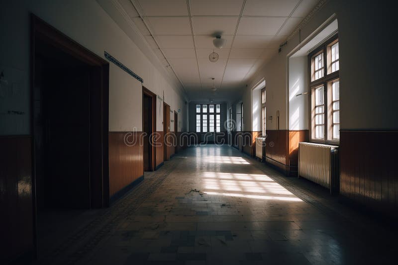 AI Generated Illustration of an Interior View of an Empty School ...