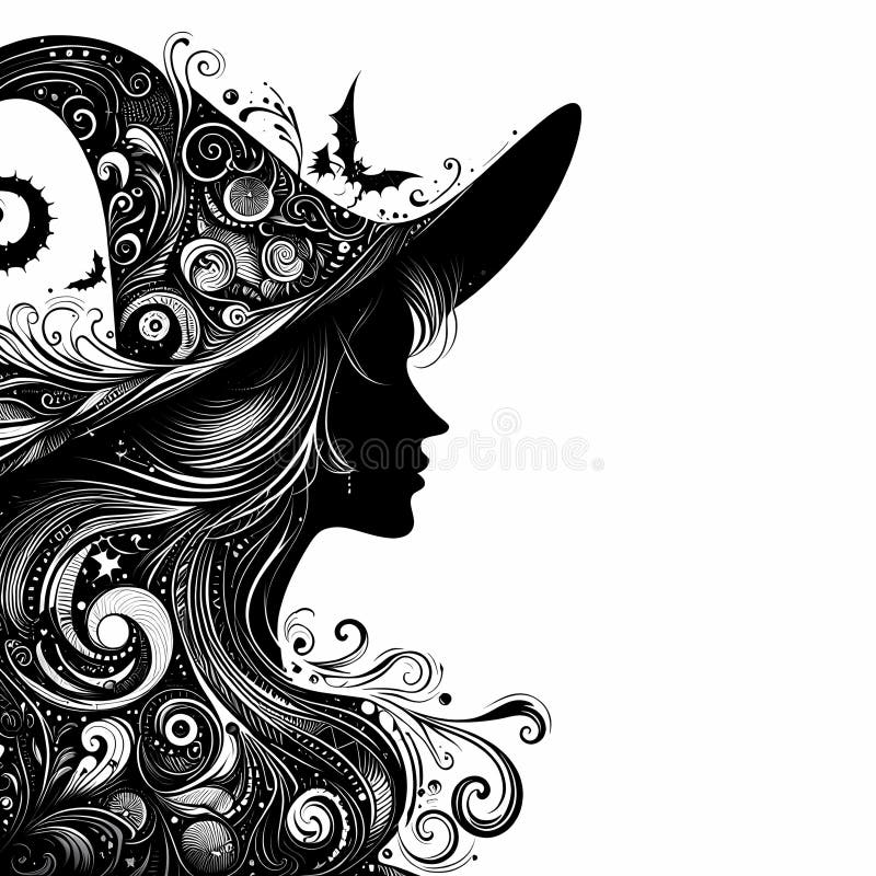 AI Generated Illustration of Intricate Black and White Illustration of ...