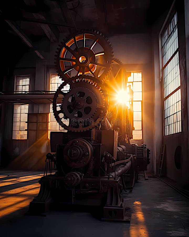 AI Generated Illustration of an Intricate Set of Cogs and Gears ...