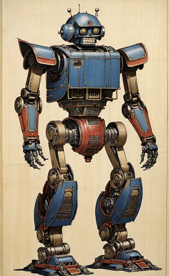 AI Generated Illustration of a Japanese Robot Stock Illustration ...