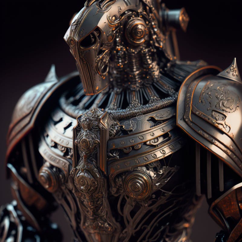 AI Generated Illustration of a Knight Wearing Armor Stock Illustration ...