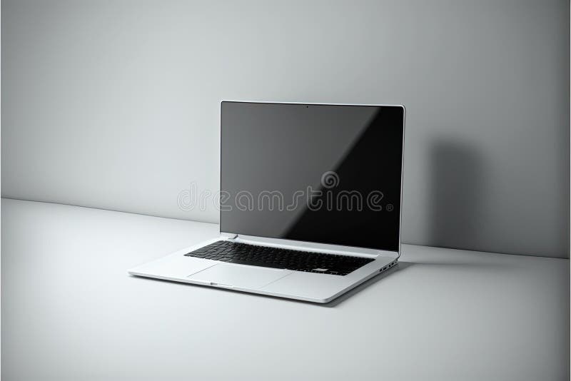 AI-generated Illustration of Laptop with a Blank Space Desktop Laid on ...