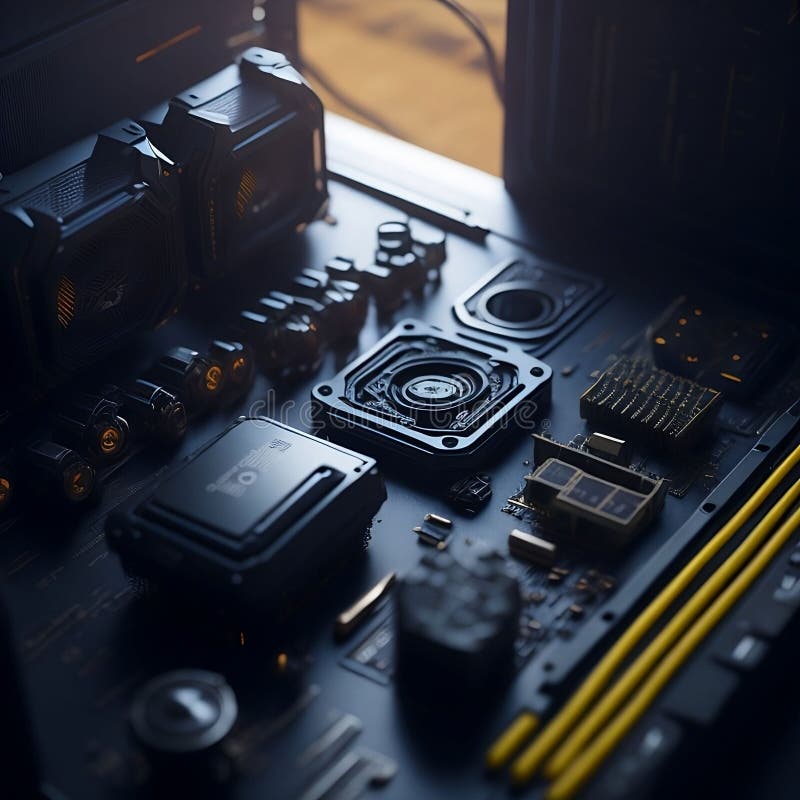 AI Generated Illustration of a Laptop Connected To a Desktop Computer ...