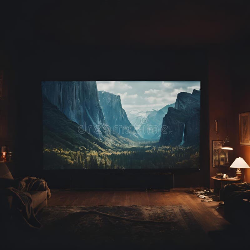 AI Generated Illustration of a Digital Screen Displaying a Beautiful ...