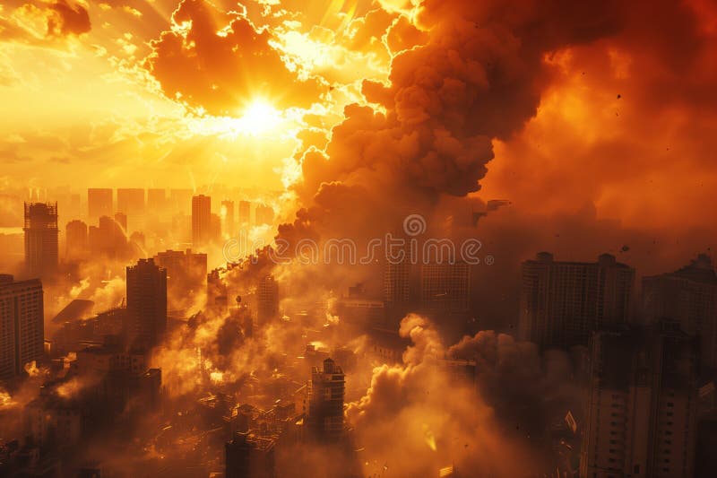 A Massive Explosion is Coming Out from an Industrial City in this ...