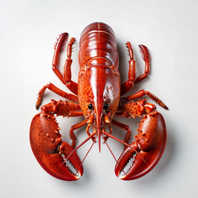 AI Generated Illustration of a Large Lobster Posed on a White ...