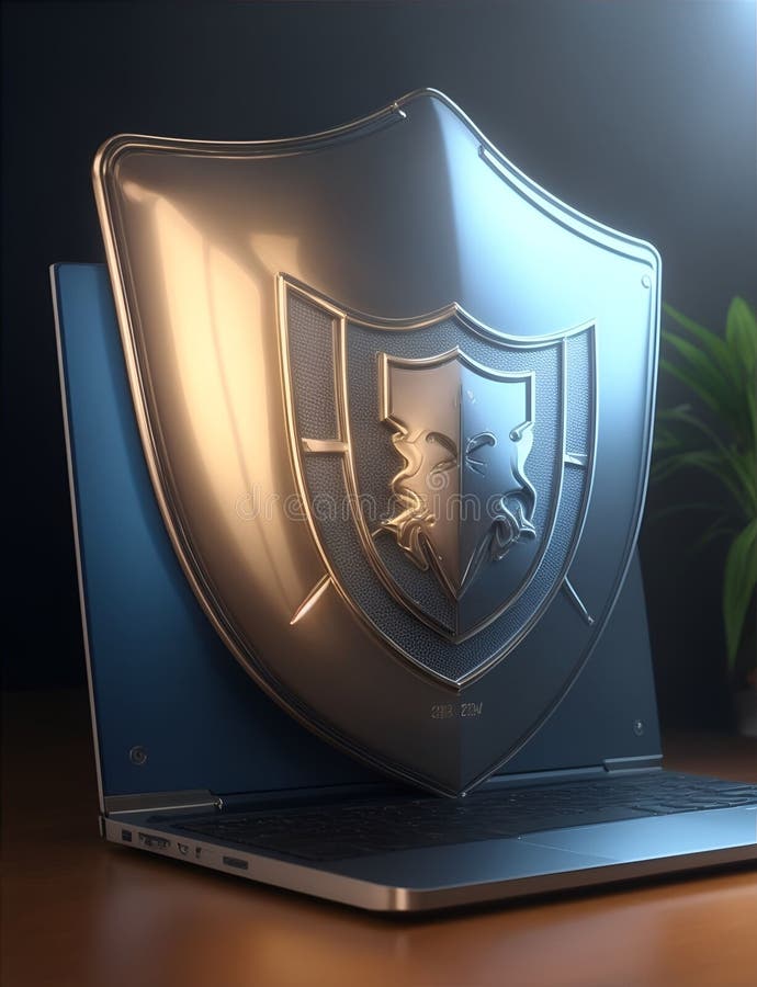 AI Generated Illustration of a Large Shield. the Concept of ...