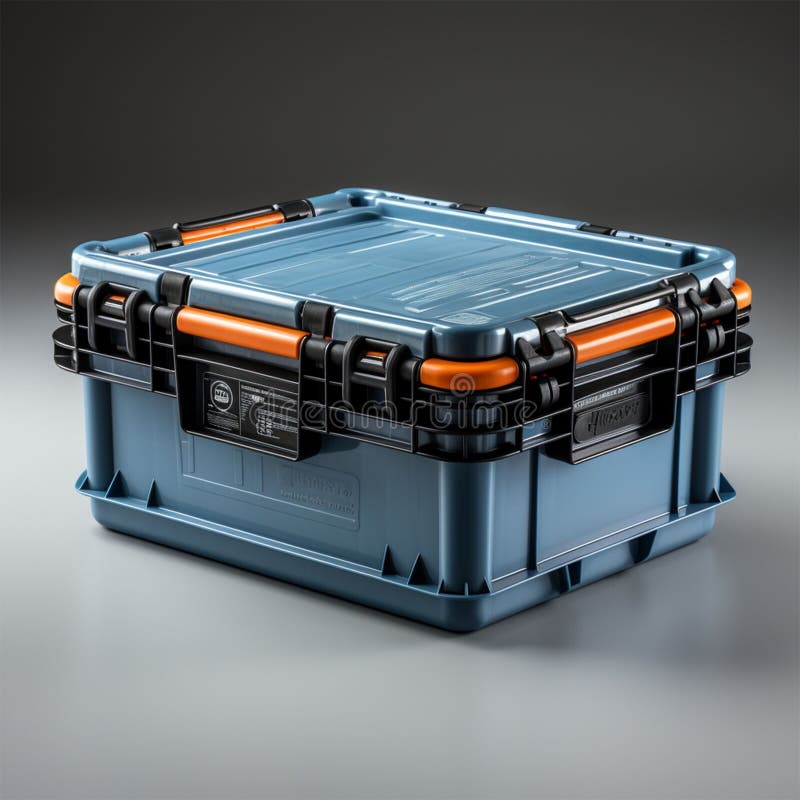 AI Generated Illustration of a Large Blue and Orange Tool or Equipment ...