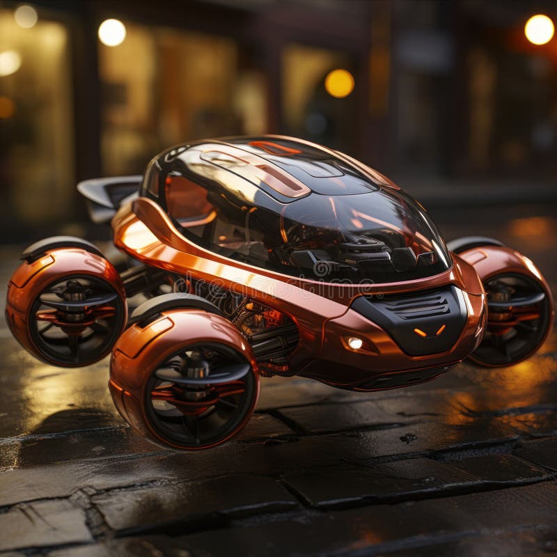 Futuristic Floating Toy Car Stock Illustration - Illustration of ...