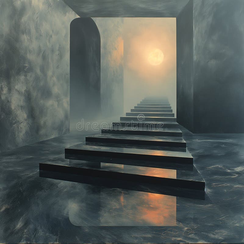 AI Generated Illustration of a Liminal Space Stock Photo - Image of ...