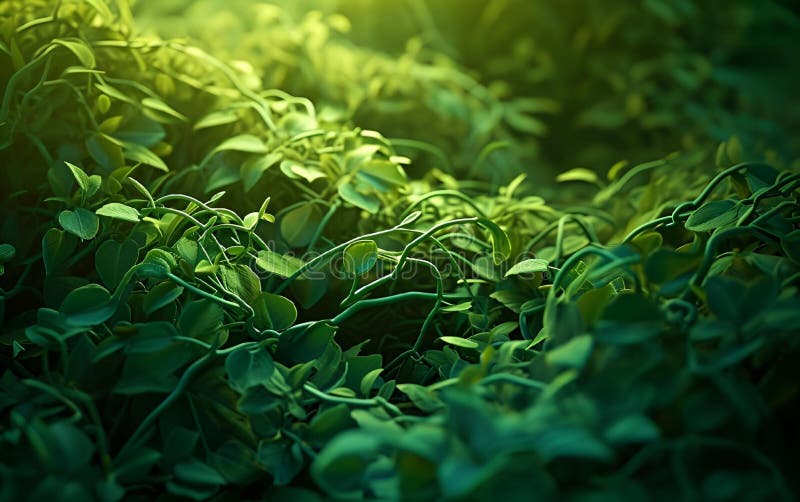 AI Generated Illustration of a Lush Clump of Foliage Basking in the Sun ...