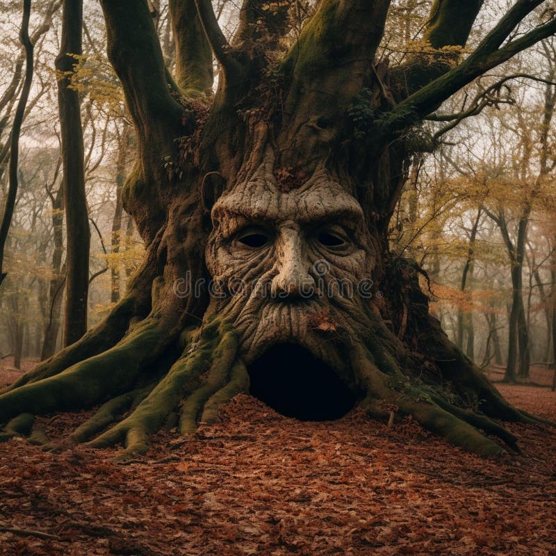 AI Generated Illustration of a Lush Deciduous Tree Stands Tall in the ...