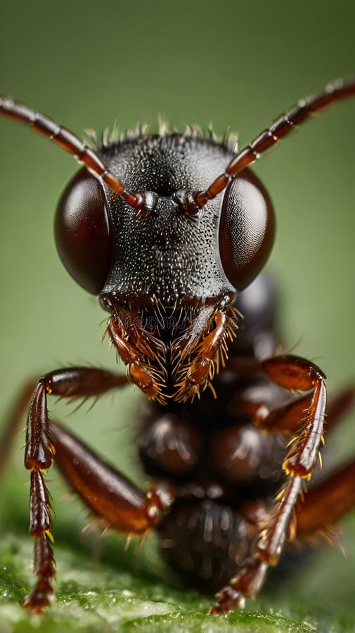 AI Generated Illustration of a Macro Shot of an Ant Looking at the ...