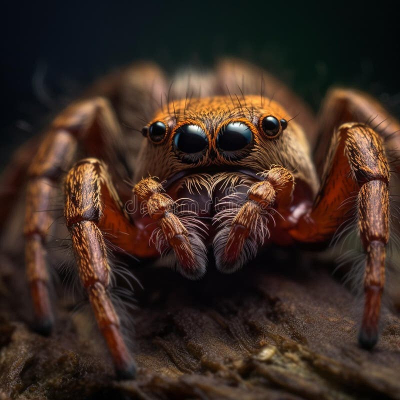 AI Generated Illustration of a Macro of a Spider Stock Illustration ...