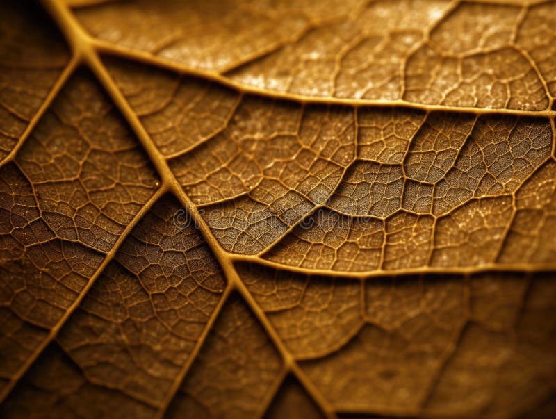AI Generated Illustration of a Macro View of a Dry Leaf for Textures ...
