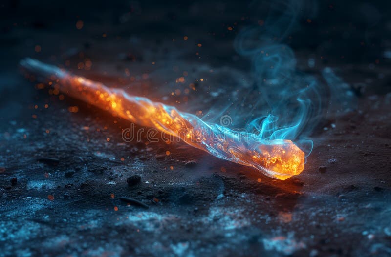 AI Generated Illustration of a Magic Wand Blown into Smoke Ring with ...