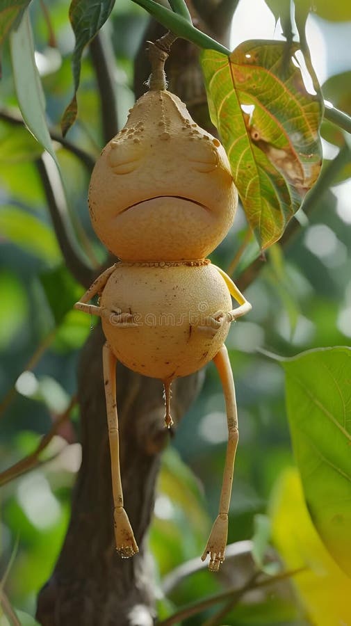 AI Generated Illustration of a Magical Fruit-characters Hanging from ...