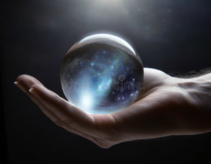 Wizard Holding Magical Sphere Stock Illustration - Illustration of ...