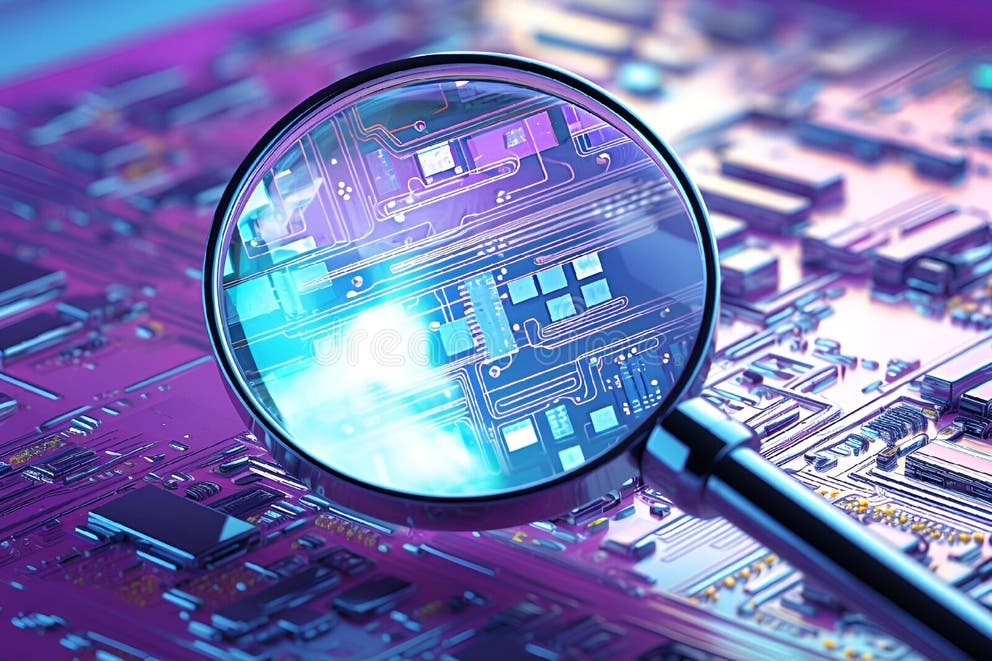 AI-generated Illustration of a Magnifying Loupe Hovering Over a ...