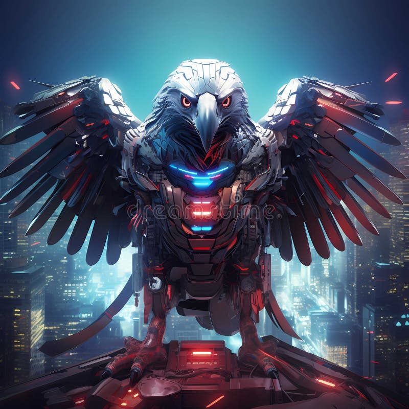 AI Generated Illustration of a Majestic Eagle Statue Perched Atop a ...