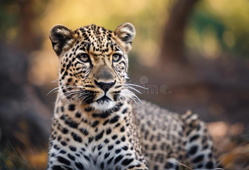 AI Generated Illustration of a Majestic Leopard Perched in the Grass ...