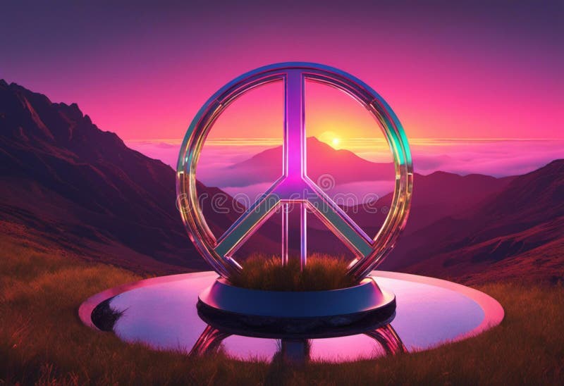 AI Generated Illustration of the Majestic Mountain Range and a Bright ...