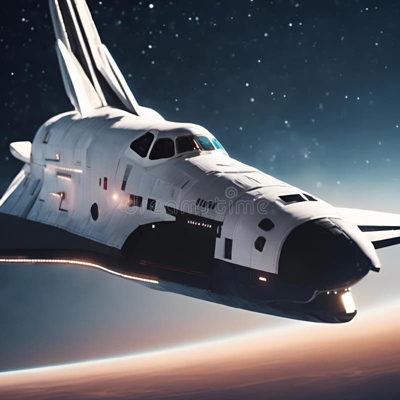 AI Generated Illustration of a Majestic Space Shuttle Stock ...