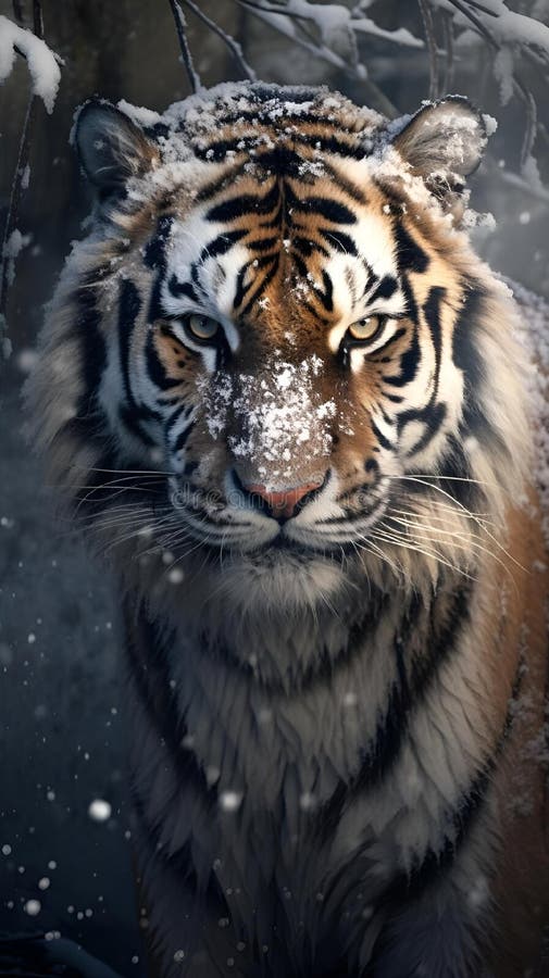 AI Generated Illustration of a Majestic Tiger, with a Powerful ...