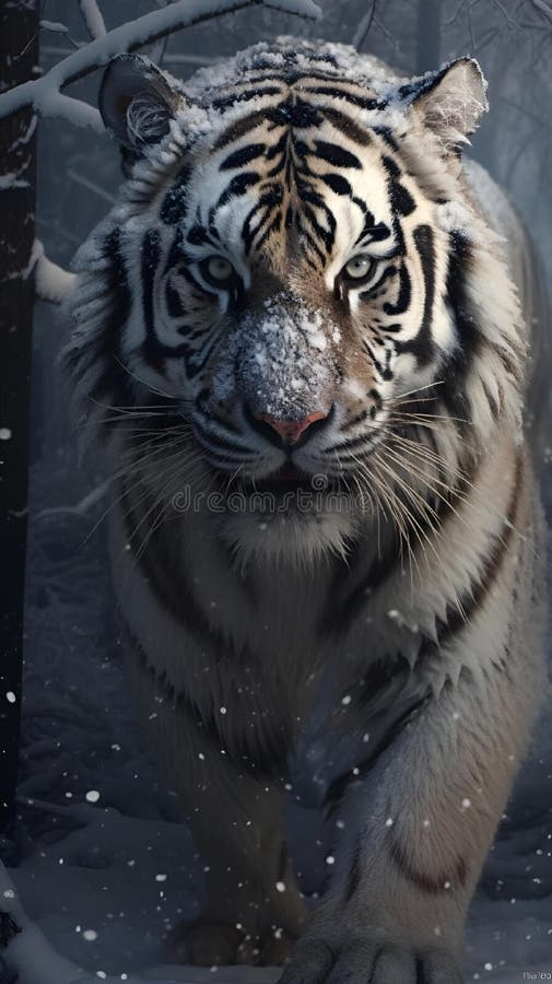AI Generated Illustration of a Majestic Tiger, with a Powerful ...