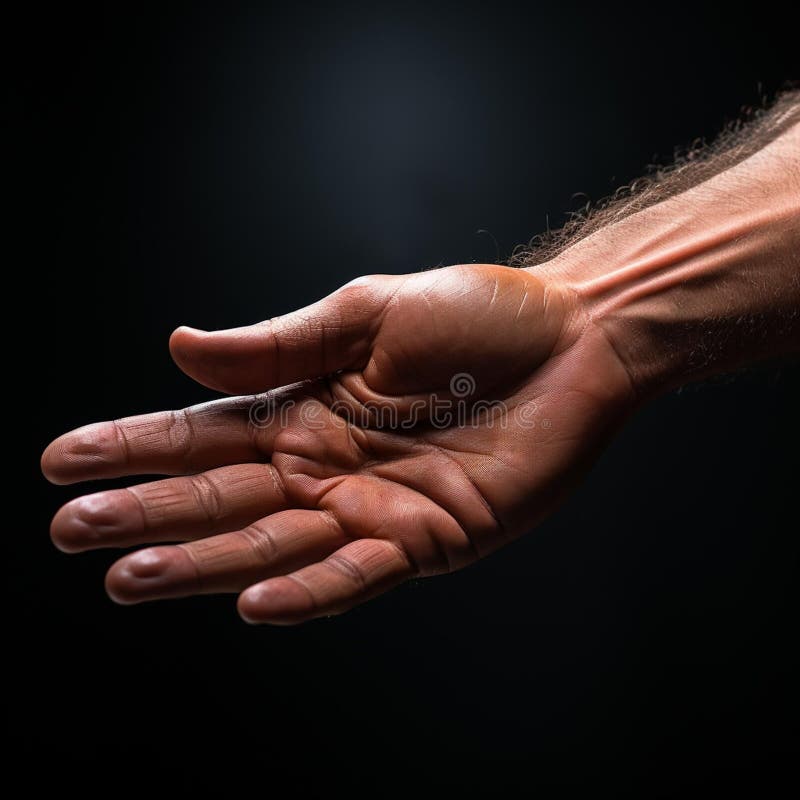 AI Generated Illustration of a Male Hand Stock Illustration ...