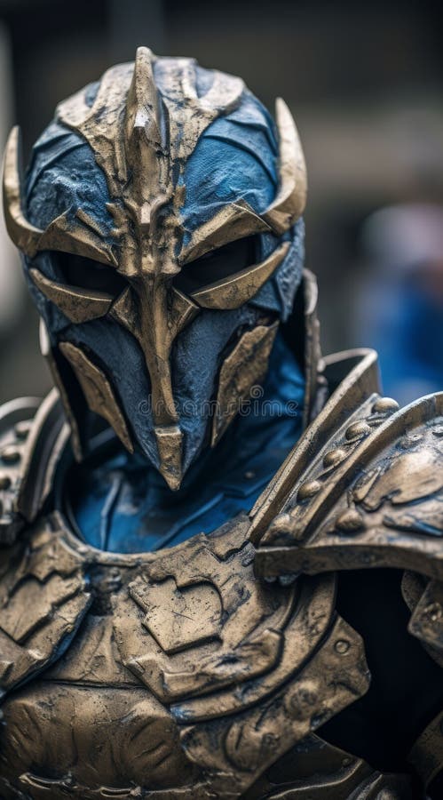 AI Generated Illustration of a Man Dressed in a Full Suit of Armor ...