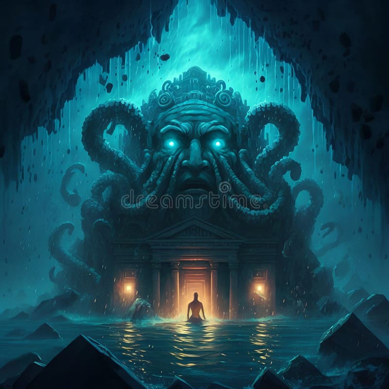 AI Generated Illustration of a Man Standing Against the Doors of a ...