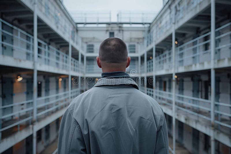 AI Generated Illustration of a Man Standing with His Back To the Camera ...