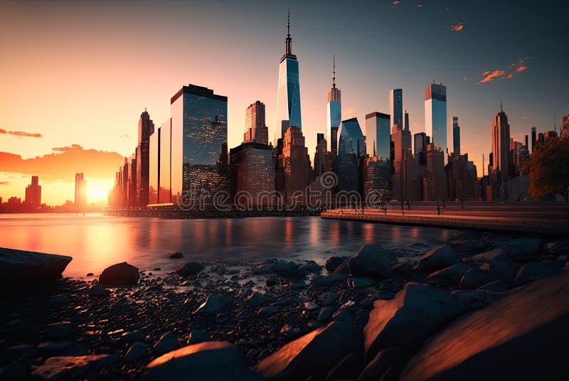 AI generated illustration stock illustration. Illustration of landscape ...