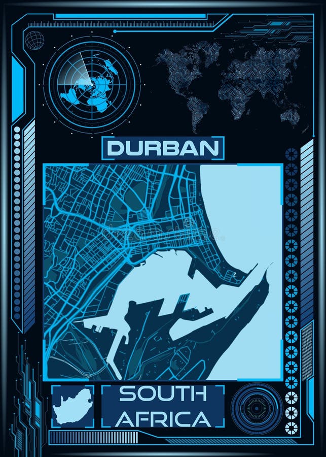 Durban Map Stock Illustrations – 179 Durban Map Stock Illustrations ...
