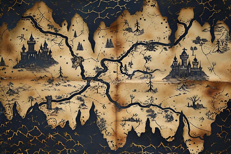 AI Generated Illustration of a Map of a Multitude of Buildings Situated ...