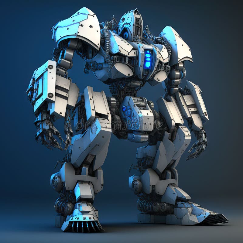 AI-generated Illustration of a Mech Suit Robot Stock Illustration ...