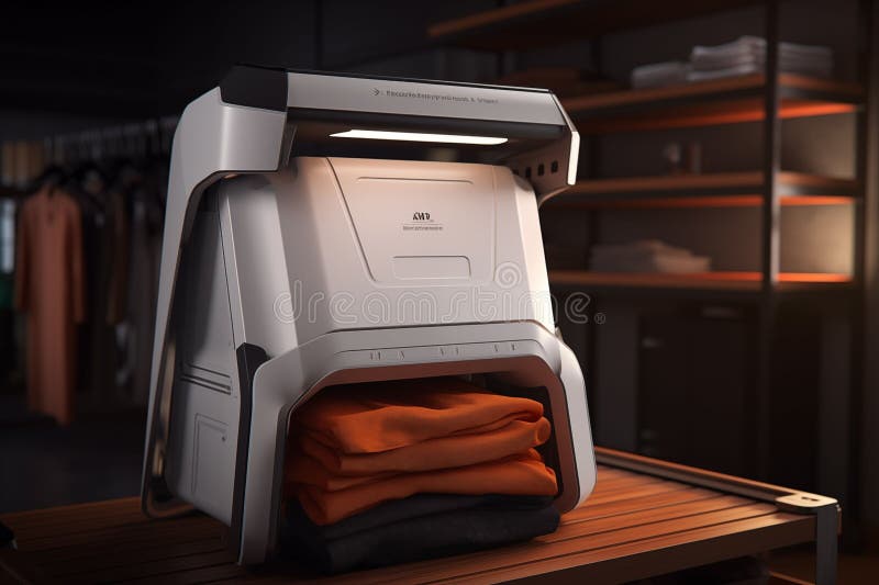 AI Generated Illustration of a Mechanical Washing Machine with a Load ...