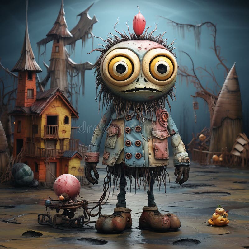 AI Generated Illustration of a Menacing, Fantastical Creature in Front ...