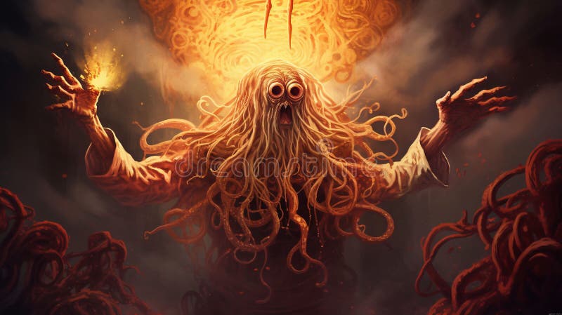 AI Generated Illustration of a Menacing Monster with an Evil Expression ...