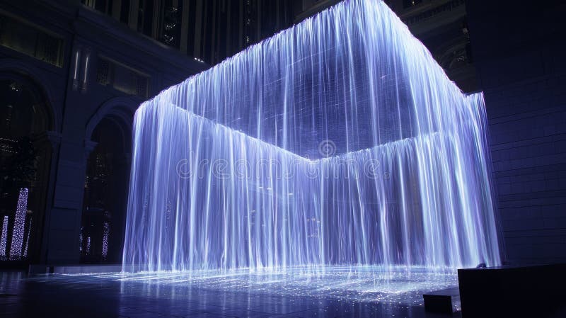 AI-generated Illustration of a Mesmerizing Light Installation ...