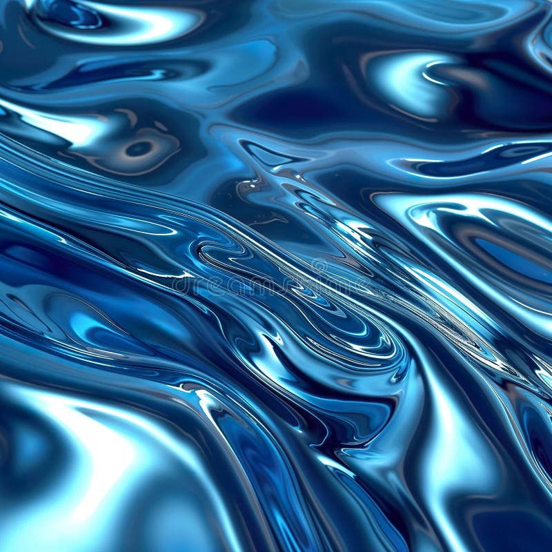 AI Generated Illustration of a Metallic Surface with Smooth, Reflective ...