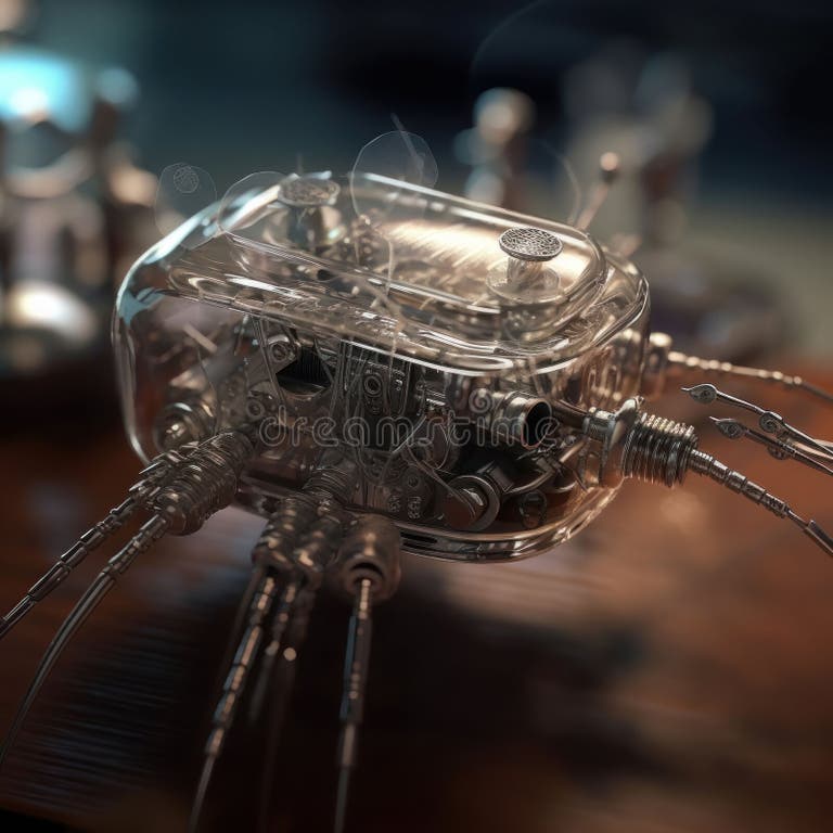 AI Generated Illustration of Micro Bots - Concept of Technology Stock ...