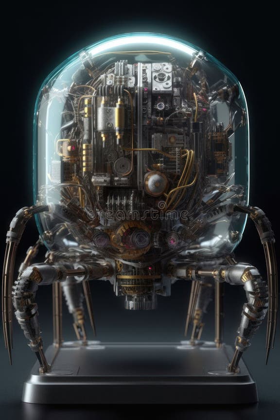 AI Generated Illustration of Micro Bots - Concept of Technology Stock ...