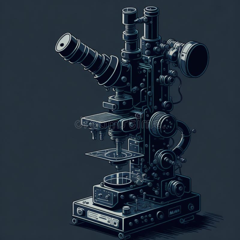 AI Generated Illustration of a Microscope, Perfect for Scientific and ...