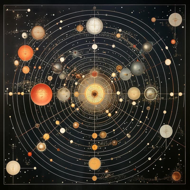 AI Generated Illustration of a Mid-century Modern Style Constellation ...