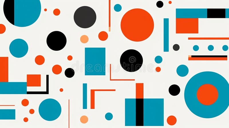 AI Generated Illustration of Minimalist Geometric Pattern with Bold ...