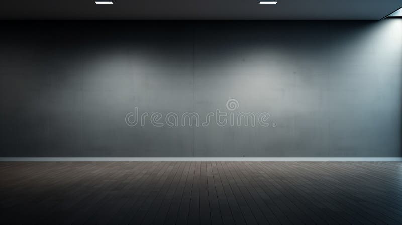 AI Generated Illustration of a Minimalistic Empty Room with Overhead ...